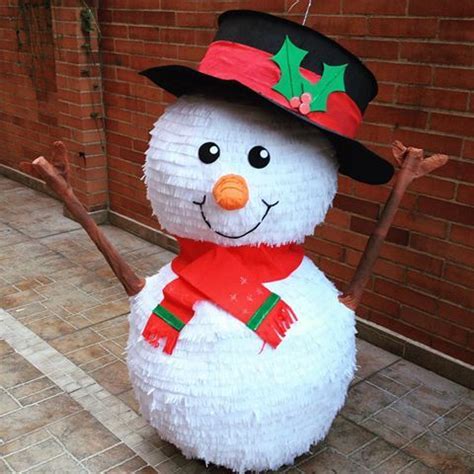 Muñeco de nieve de 1 15 de alto piñata navidad muñecodenieve