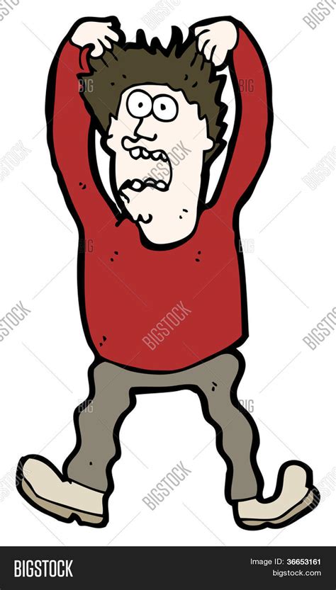 Cartoon Stressed Man Image Photo Free Trial Bigstock Clip Art
