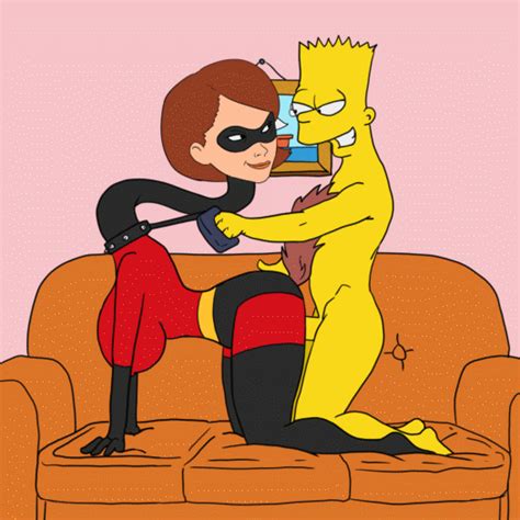 Post Animated Bart Simpson Crossover Helen Parr The