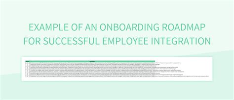 Free Onboarding Roadmap Templates For Google Sheets And Microsoft Excel