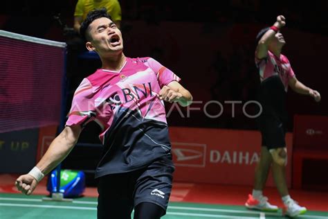 LEO DANIEL JUARA GANDA PUTRA INDONESIA MASTERS 2023 ANTARA Foto