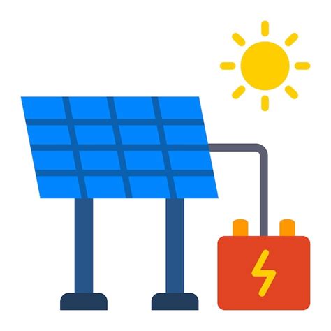 Icono de la energía solar Vector Premium