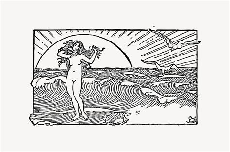 Naked Woman Clipart Vintage Illustration Free Vector Rawpixel