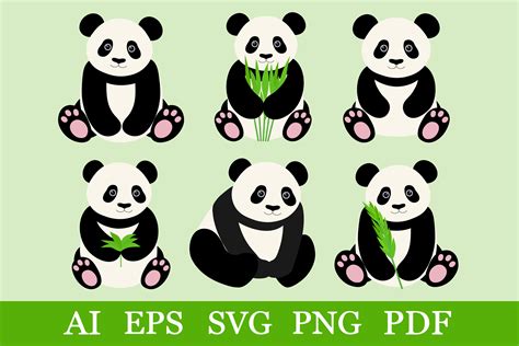 Panda Clipart Panda Sublimation Graphic By Shishkovaiv Creative Fabrica