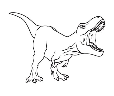 illustration vectorielle modifiable à la main de tyranosaurus rex ou t