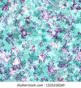 Seamless Pattern Abstracts Floral Flowers Composition Stock