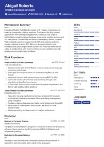 Chatbot Full Stack Developer Cv Example For Ultimate Guide