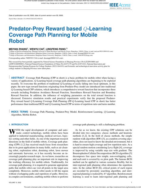 pdf predator prey reward based q learning coverage path planning for mobile robot