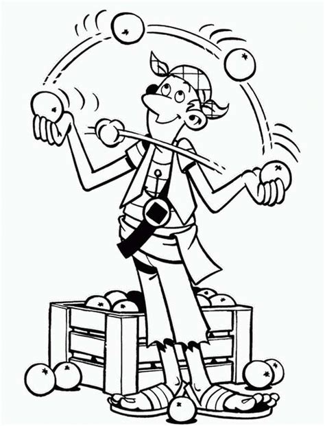 Juggler Coloring Pages