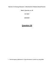 HLT 362V 5 Docx Statistics For Nursing Research A Workbook For