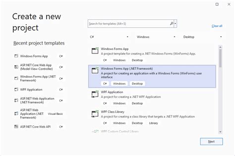 Getting Started With Windows Forms NET Framework
