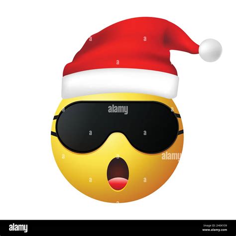 Emoticono De Alta Calidad Aislado Sobre Fondo Blanco Santa Claus