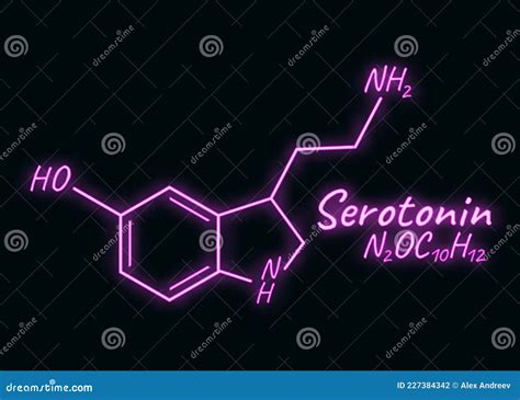 Human Hormone Serotonin Periodic Element Concept Chemical Skeletal