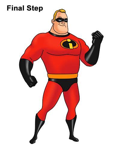 How To Draw Mr Incredible From The Incredibles