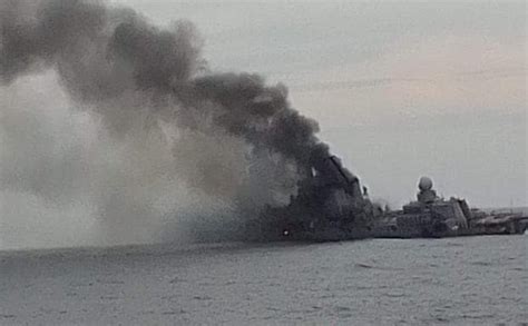 Guerra en Ucrania Primeras imágenes del hundimiento del Moskva el