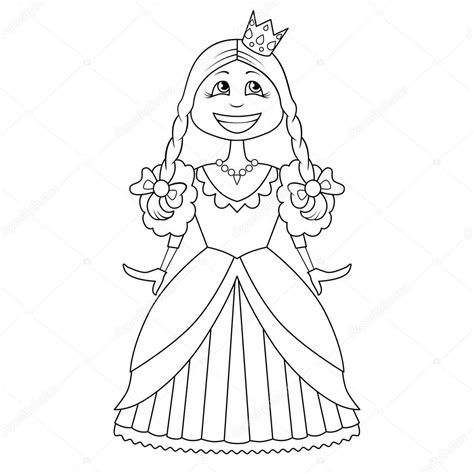 Libro para colorear Dibujos animados de la pequeña princesa divertida