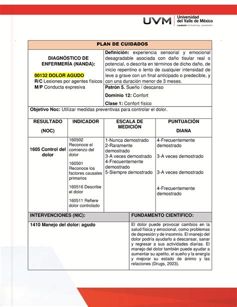 Cuidados Plan De Cuidados Diagn Stico De Enfermer A Nanda