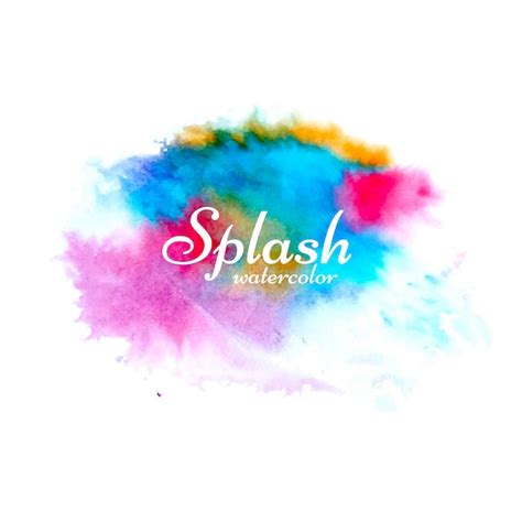Abstrato design colorido splash aquarela Vetor Grátis