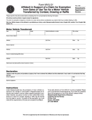 Fillable Online Mass Form Mvu Mass Gov Mass Fax Email Print