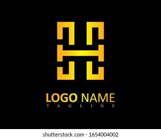 Luxury Letter H Logo Design Gold Stock Vector Royalty Free 1654004002