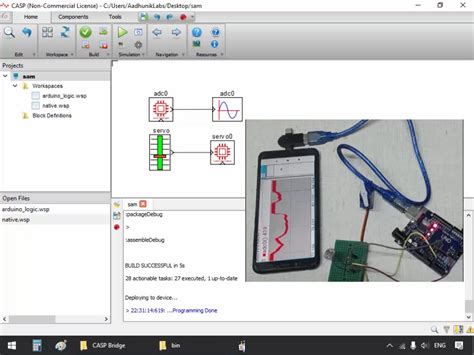 interfacing arduino with android mobile device using casp arduino project hub