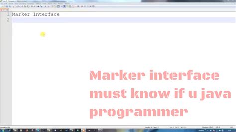 marker interface in java youtube