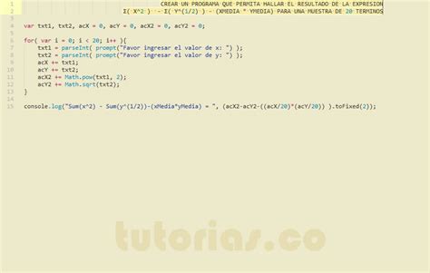 Ciclo For Javascript Expresion De Sumatorias Tutorias Co