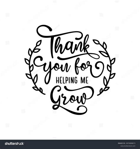 Teacher Gratitude Quote Modern Calligraphy Thank Stock Vector Royalty