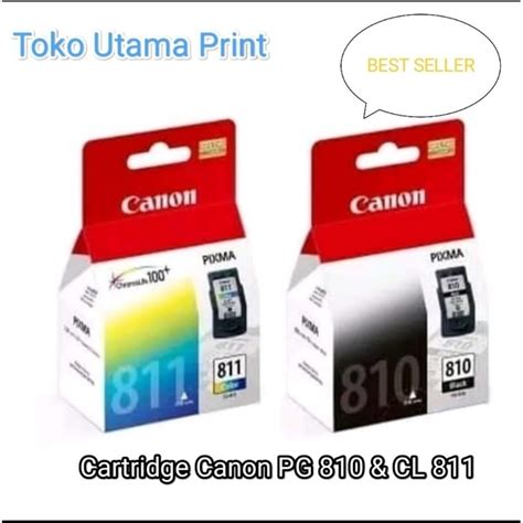 Jual 1 Set Tinta Cartridge Canon Pg 810 Black Dan 811 Color Shopee