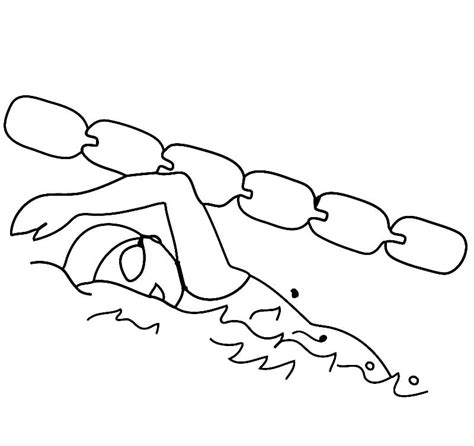 Coloriage Natation 2 télécharger et imprimer gratuit sur