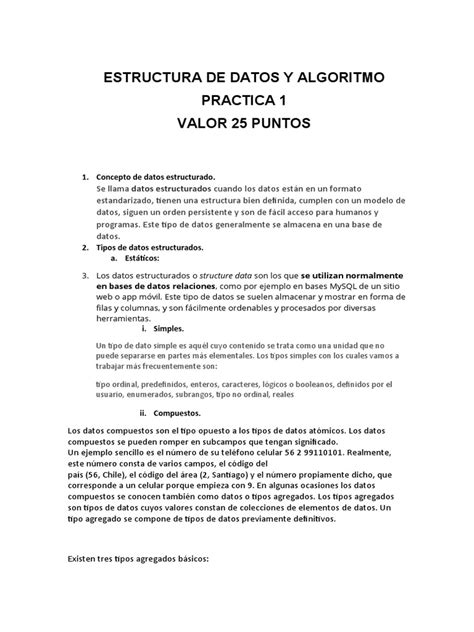 practica 1 estructura de datos pdf estructura de datos de matriz puntero programación de