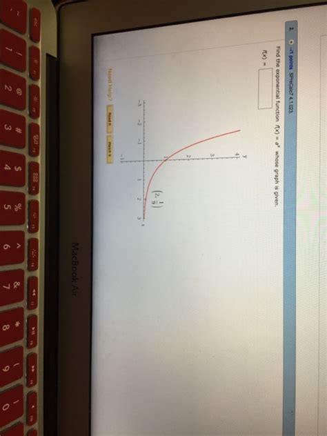 solved find the exponential function f x a x whose graph