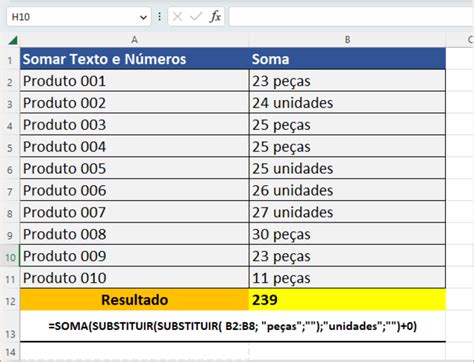Como somar células texto e números na planilha de Excel Tudo Excel