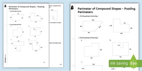 Perimeter Of Compound Shapes Puzzling Perimeters