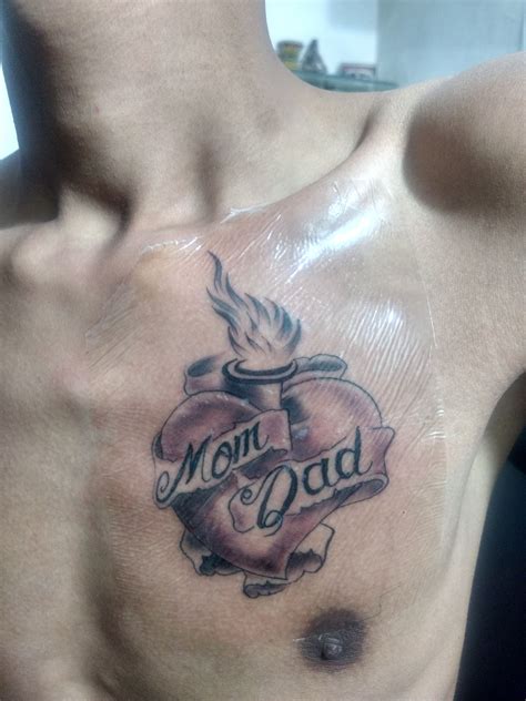 Top Mom Dad Tattoo Chest Best In Cdgdbentre