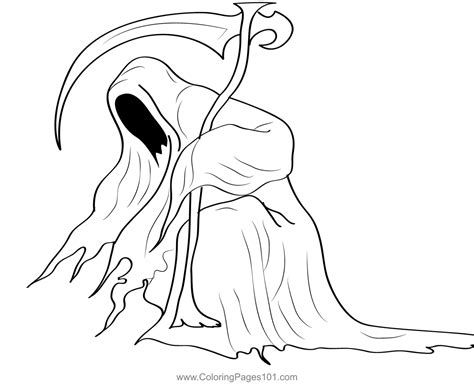 Grim Reaper Coloring Page Coloring Pages Grim Reaper Coloring