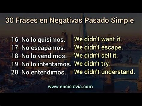 Ejemplos De Oraciones Negativas En Ingl S Una Gu A Para Expresar Lo