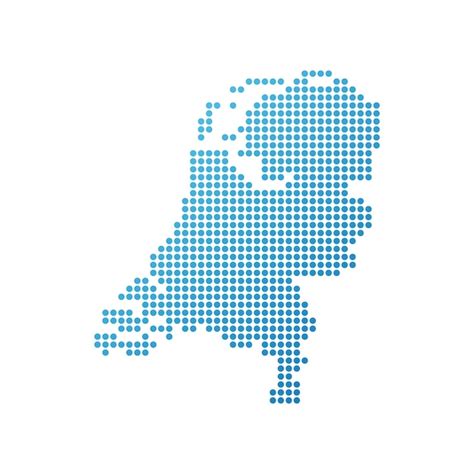Kaart Van Nederland Premium Vector