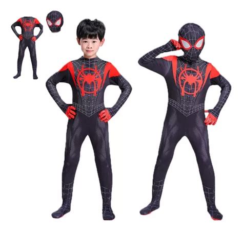 Traje De Spiderman Cosplay Medias Miles Morales Cuotas sin interés