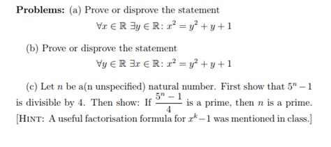 solved problems a prove or disprove the statement