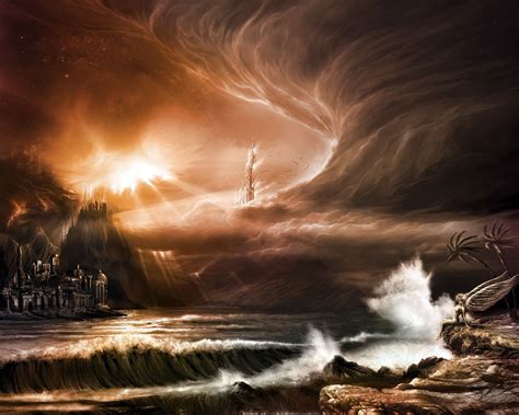 Fondos De Pantalla Luz De Sol Arte Fantas A Noche Ma Ana Nube