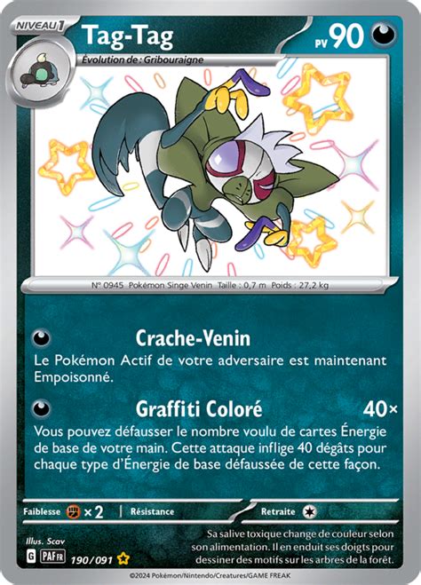 Tag Tag Écarlate et Violet Destinées de Paldea 190 Poképédia