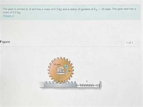 Solved The Gear Is Pinned At A And Has A Mass Of 0 3 Kg And Chegg