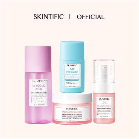 Jual SKINTIFIC Skincare Set 4 PCS Niacinamide Moisturizer Brightening