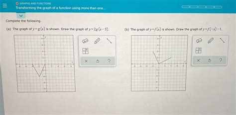 solved ographs and functions transforming the graph of a