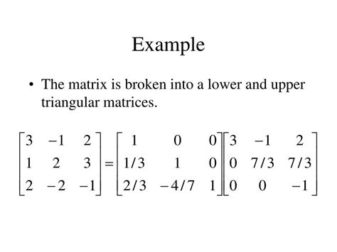 ppt lecture 11 lu decomposition powerpoint presentation free download id 5120908