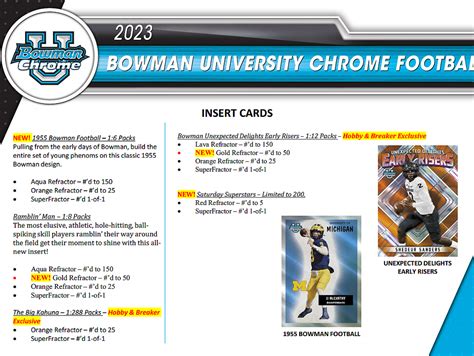 2023 Bowman University Chrome Football