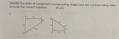 identify the pairs of congruent corresponding angl cameramath