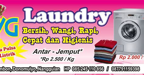 Spanduk Laundry Yang Menarik Cdr Bintangutama69 Github Io
