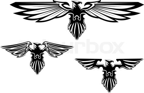 Heraldik Adler Symbole Und Tattoo Stock Vektor Colourbox